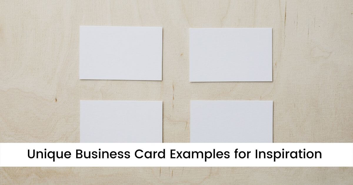 Unique Business Card Examples for Inspiration | EdrawMax