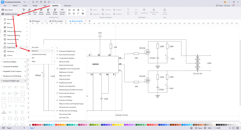 How To Make A Circuit Diagram In Visio EdrawMax 2023 
