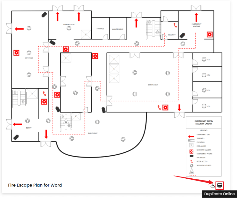 Free Editable Fire Escape Plan Examples & Templates | EdrawMax