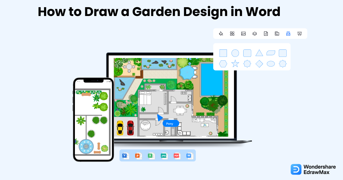 How to Draw a Garden Design in Word | EdrawMax