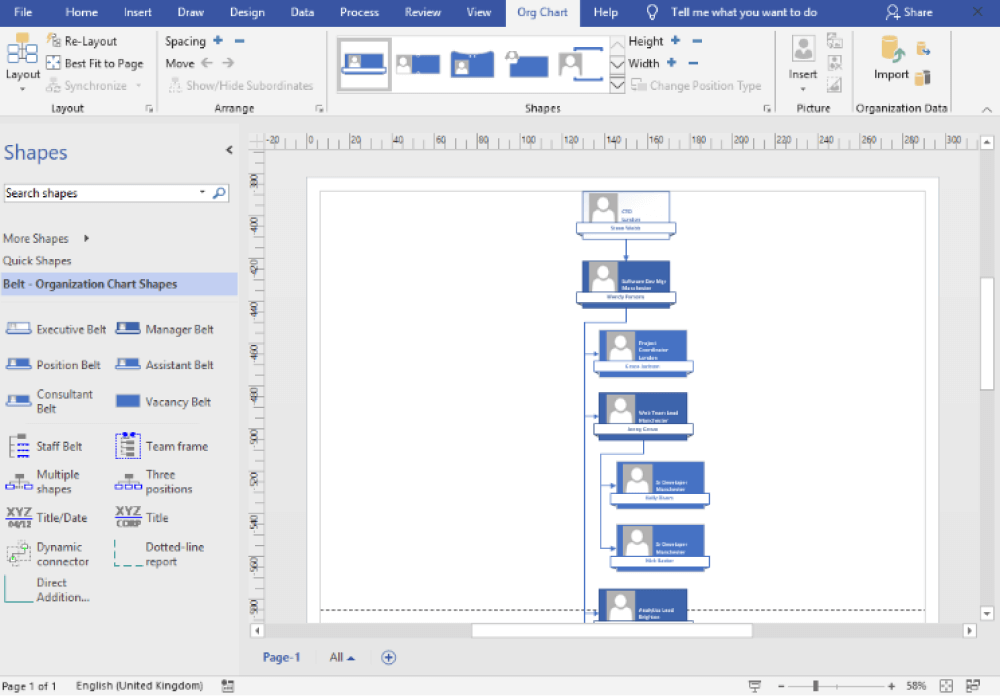 How To Create An Organizational Chart In Visio EdrawMax