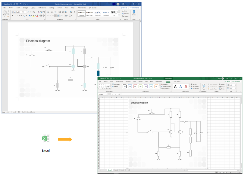 How To Draw Electrical Circuits In Excel Stevens Spattent